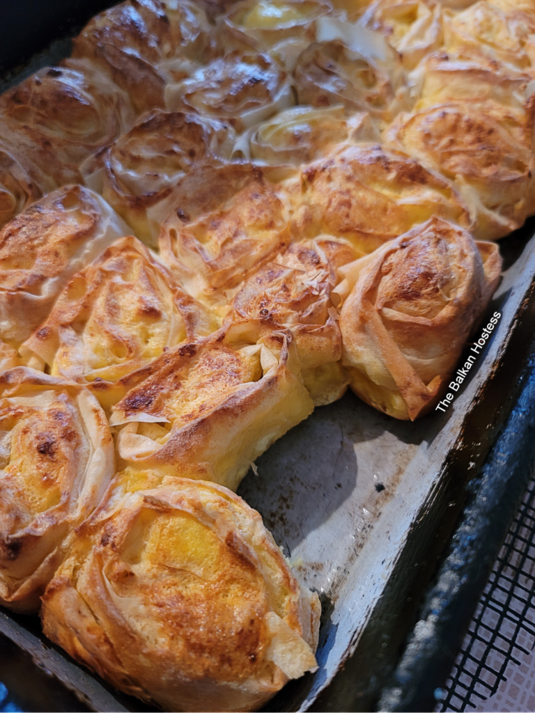Ružice sa Sirom/Phyllo "Roses" with Cheese - The Balkan Hostess