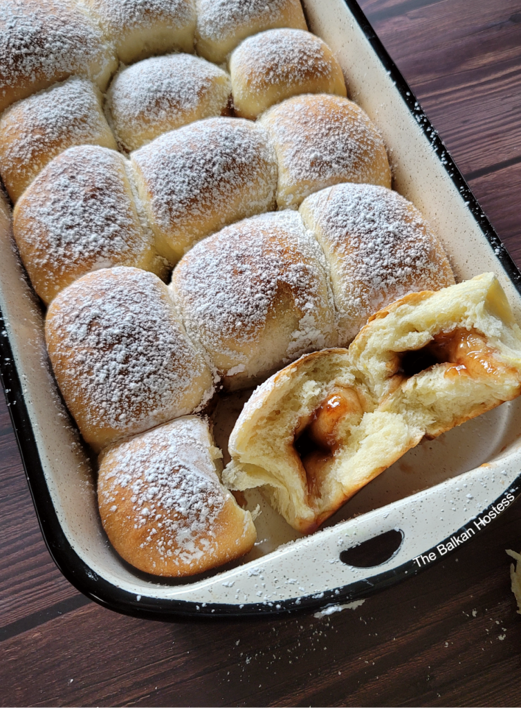 Starinske Buhtle sa Dzemom/Sweet Buns with Jam - The Balkan Hostess